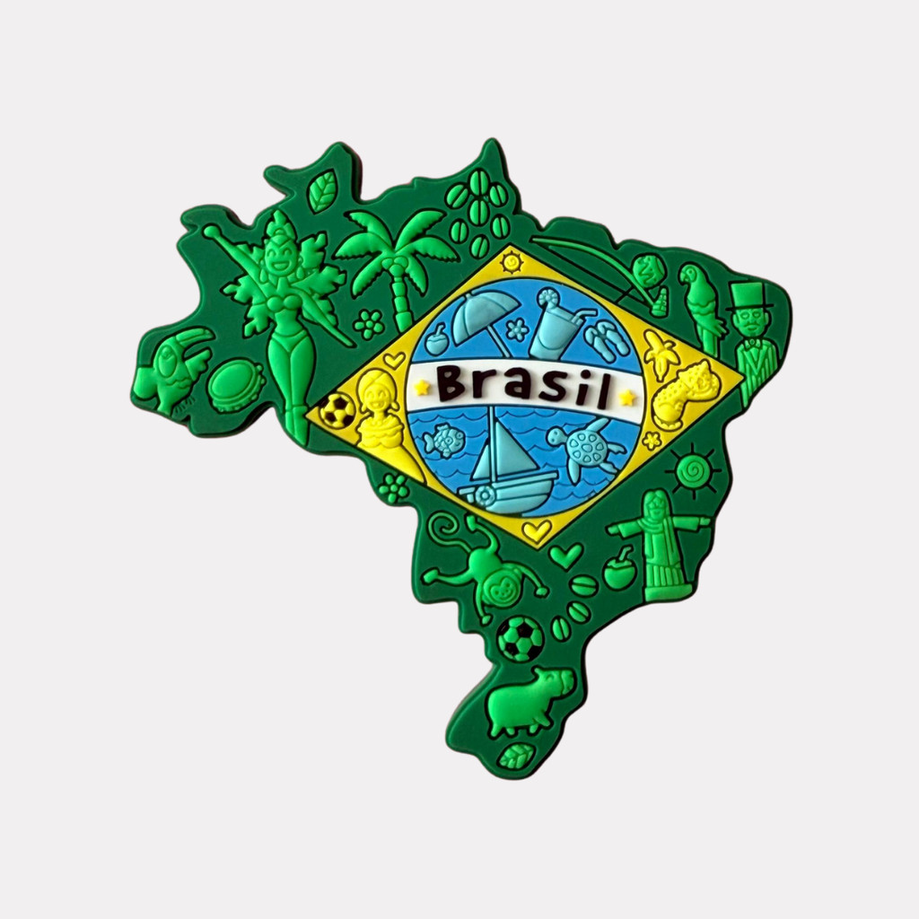 Ímã Brasil BR Mapa - Imã de Geladeira Emborrachado | Shopee Brasil