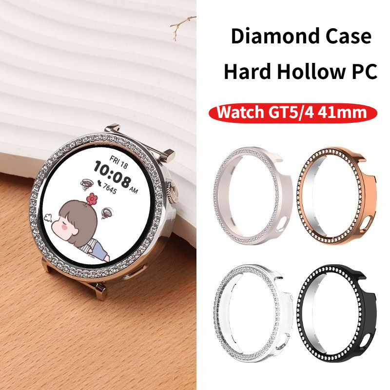 Meia Capa Oca Para PC Rígido Huawei Watch GT 5 4 41mm Moldura De ...