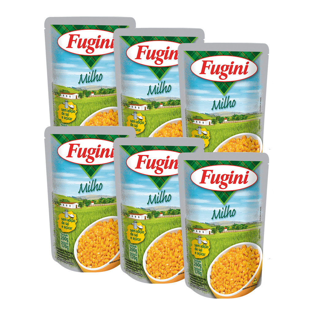 Kit C/ 6 Sache Milho Verde Em Conserva Fugini P/ Pizza Molhos Cachorro ...