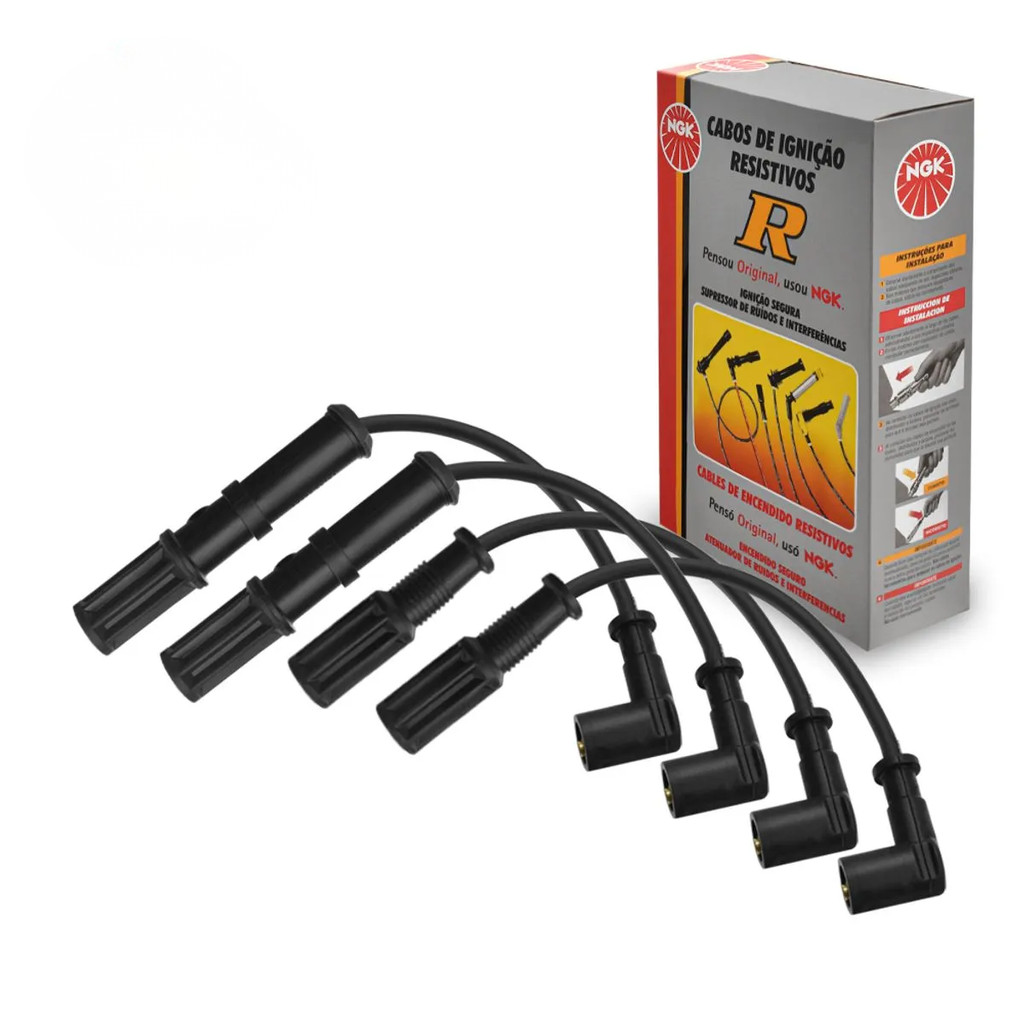 Jogo Cabo de Vela NGK Fiat Uno Palio Fiorino 1.4 EVO SC-T64 | Shopee Brasil