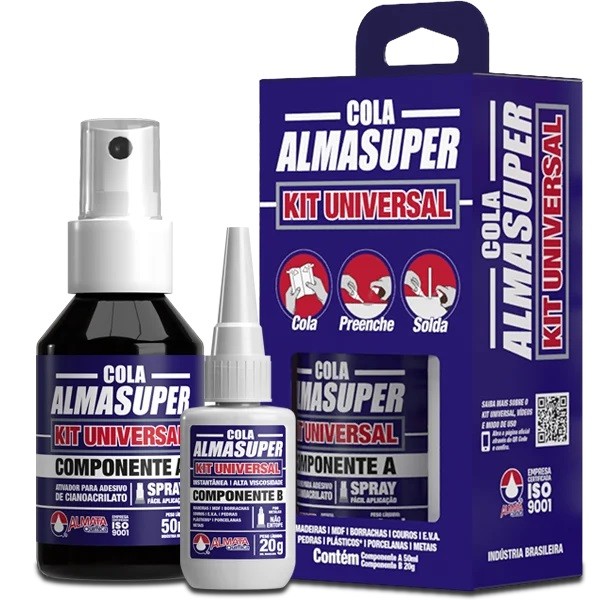 Kit Cola e Primer Universal Almasuper Multiuso Secagem Rápida | Shopee ...