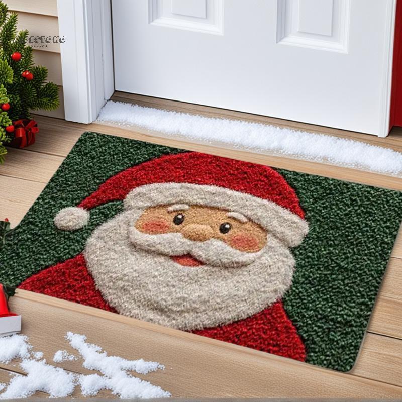 (WHDR) Porta De Tapete De Natal Feliz Festival Papai Noel Decorações Ao ...