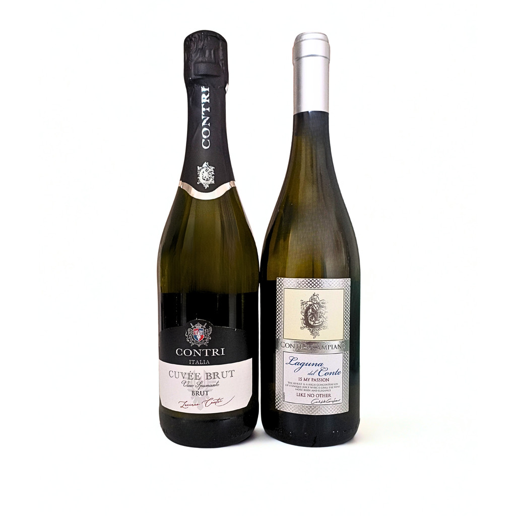 2 Vinhos Italianos Espumante Contri e Branco Laguna 750ml | Shopee Brasil