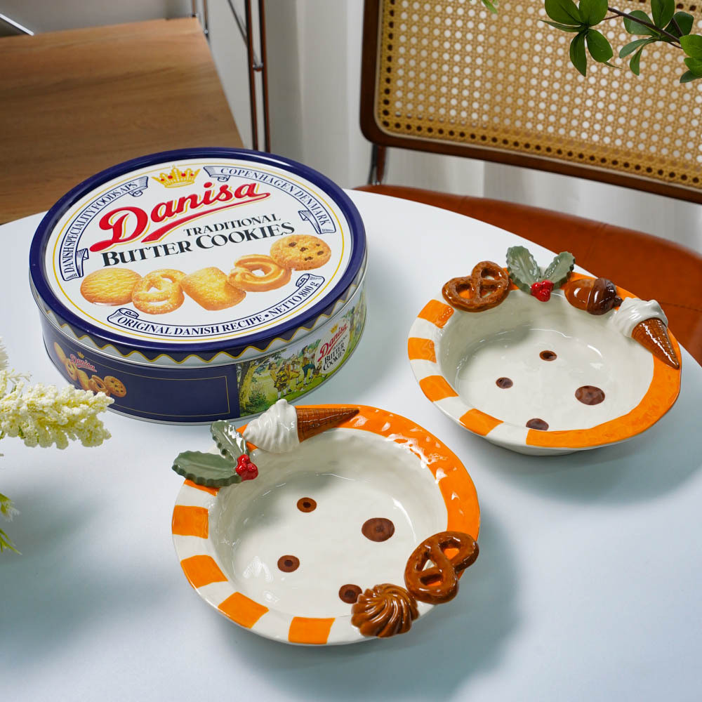 Prato Criativo Fofo de Alto Valor Quqi Prato de Cerâmica para Biscoitos ...
