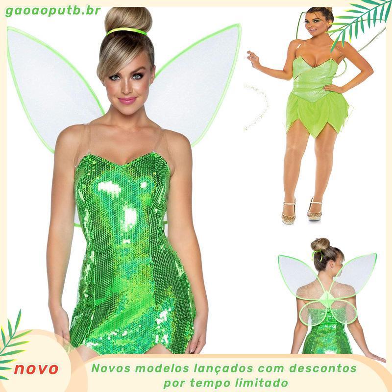 Fantasia De Elfo Para Adultos Princesa Diana TinkerBell Vestido De ...