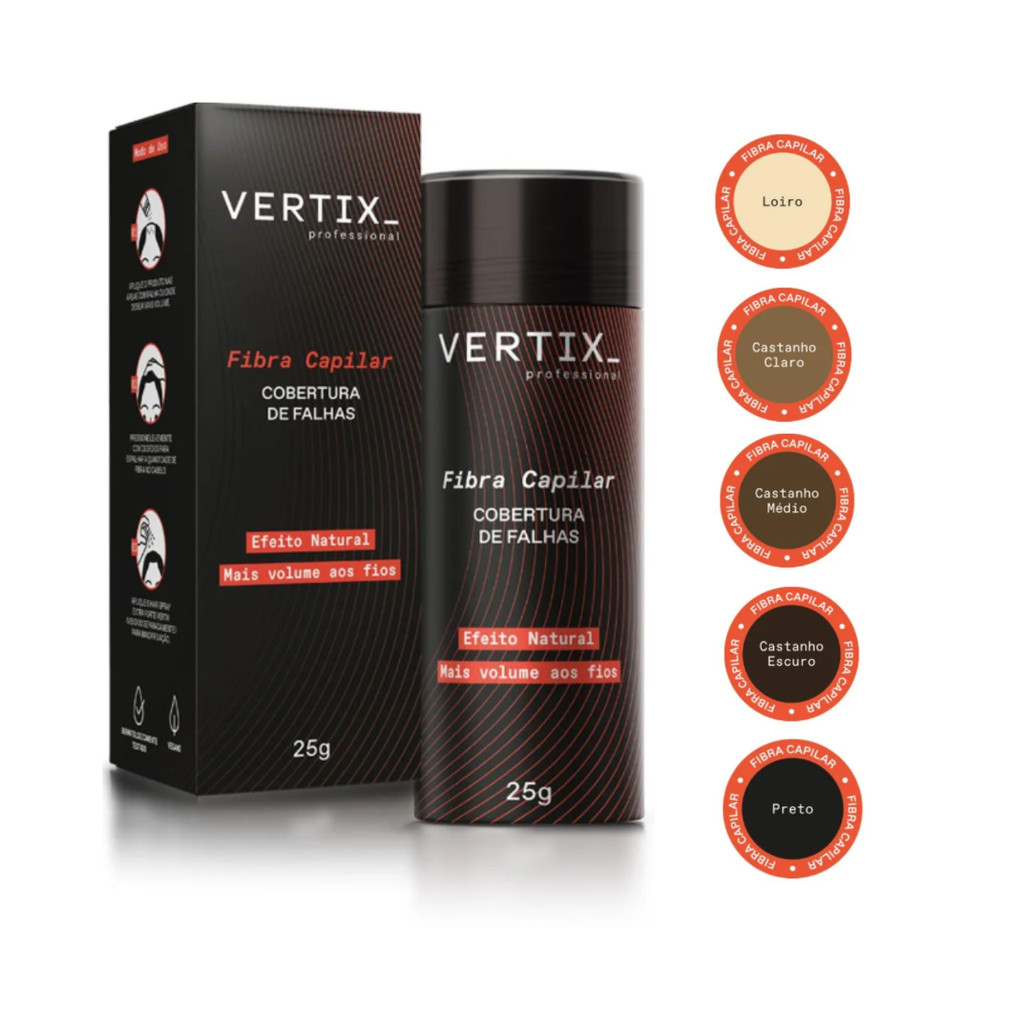 Vertix Fibra Capilar 25g - Escolha a sua | Shopee Brasil