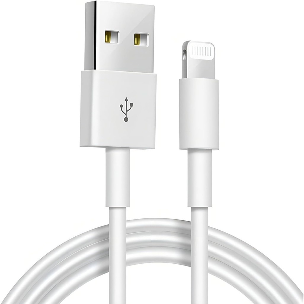 Cabo USB para Lightning Reforçado 1M, Compatível com iPhone 6 7 8 X Xs ...