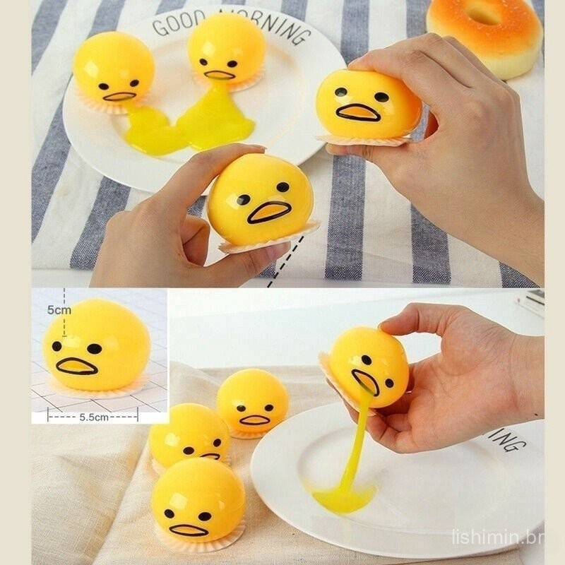 My.YE 1Pcs Bola De Puking Ball Squishy Egg Yolk Estresse Com Goop ...