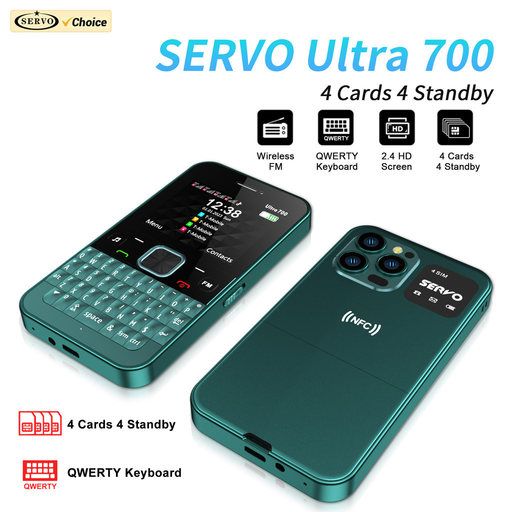 Venda Quente SERVO Ultra700 QWERTY Celular 4 SIM Espera Chamada ...