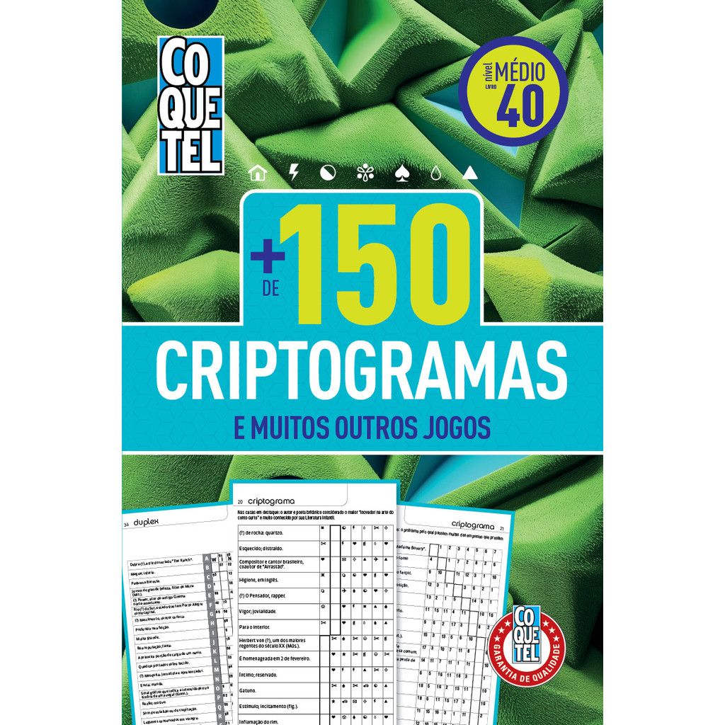 Livro Coquetel Mais de 150 Criptogramas 40 | Shopee Brasil