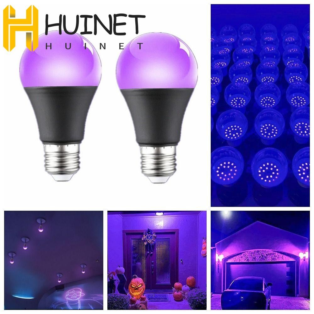Lâmpada Preta Roxa HUINET , UV De Alumínio Brilhante 360 , Barra Espiral Portátil 10W 85-265V ...