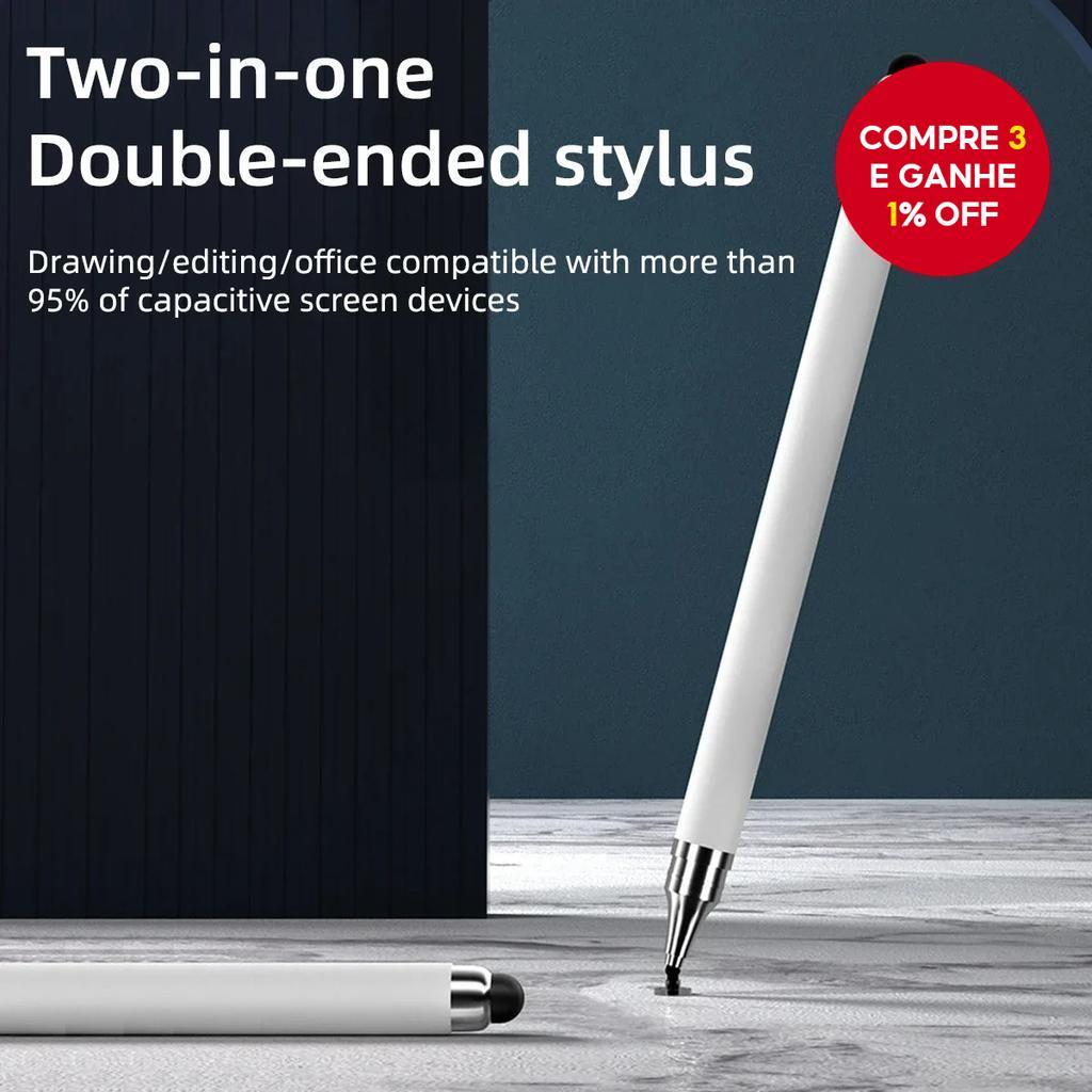 Caneta Stylus Capacitiva 2 em 1 para Uso Universal - Compatível com ...