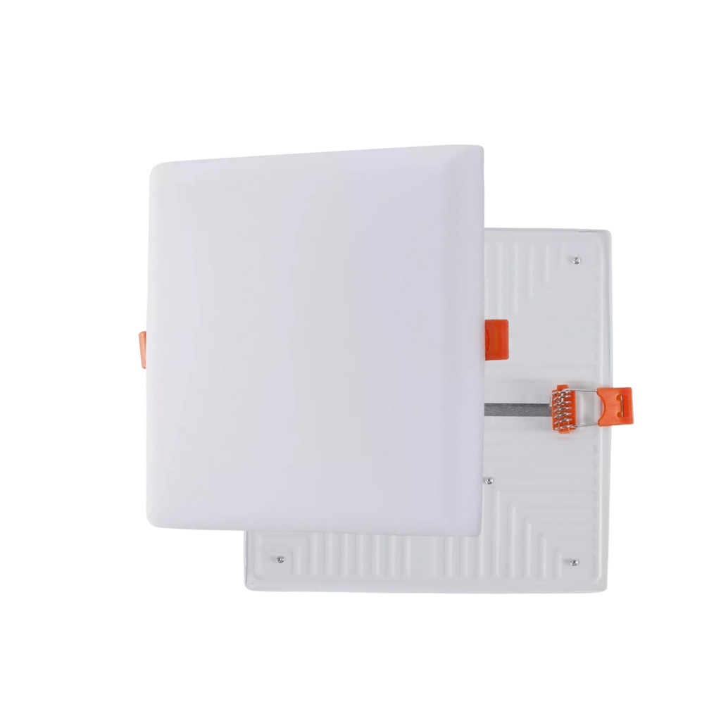 Plafon Led Borda Infinita 12W Embutido Quadrado Bivolt Branco Frio ...