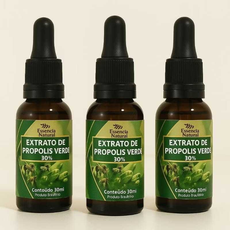 Kit 3 Un Extrato de Própolis Natural Verde – 30ml Cada Frasco - Envio ...