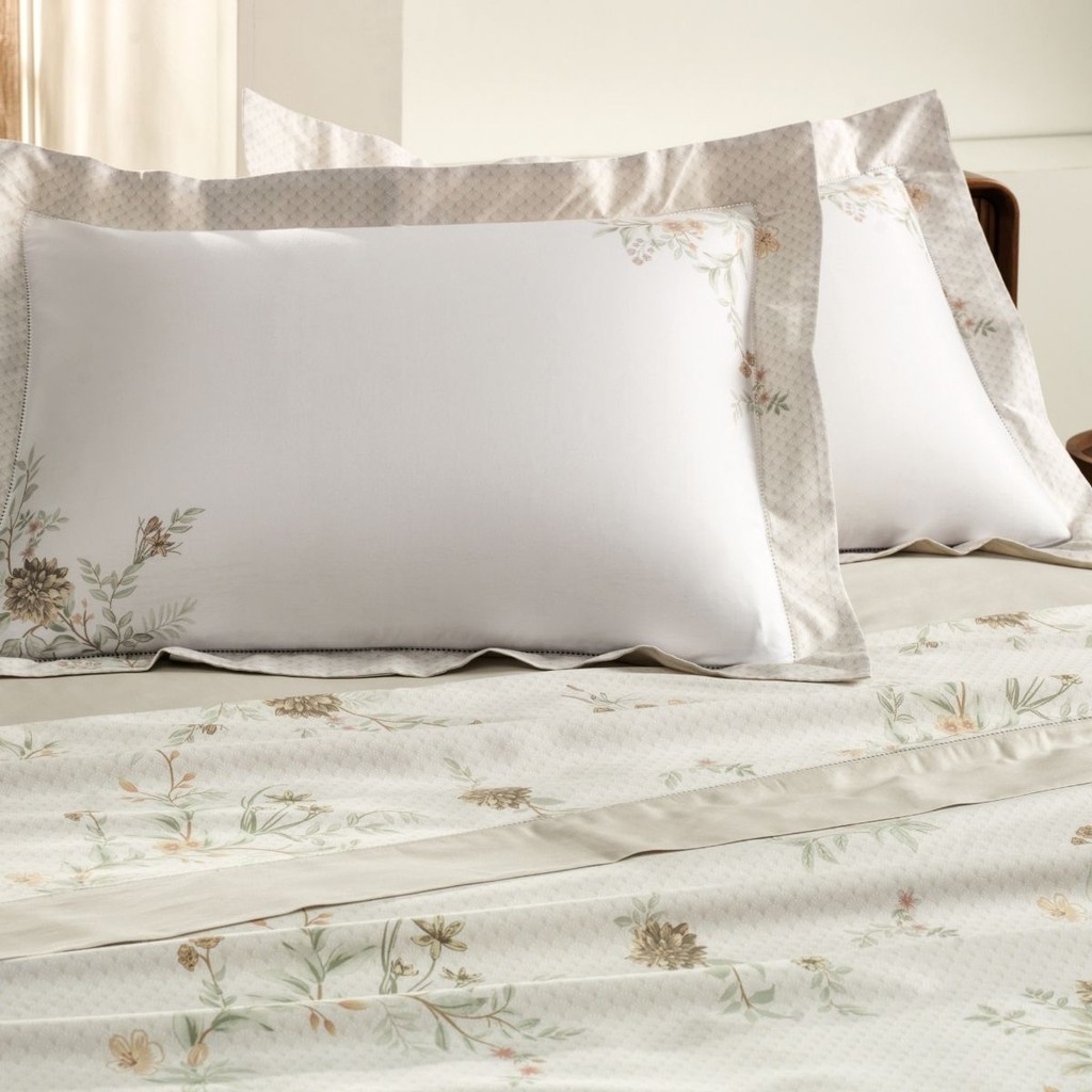 Jogo de Cama Casal 300 Fios Altenburg 04 Peças Floraline | Shopee Brasil