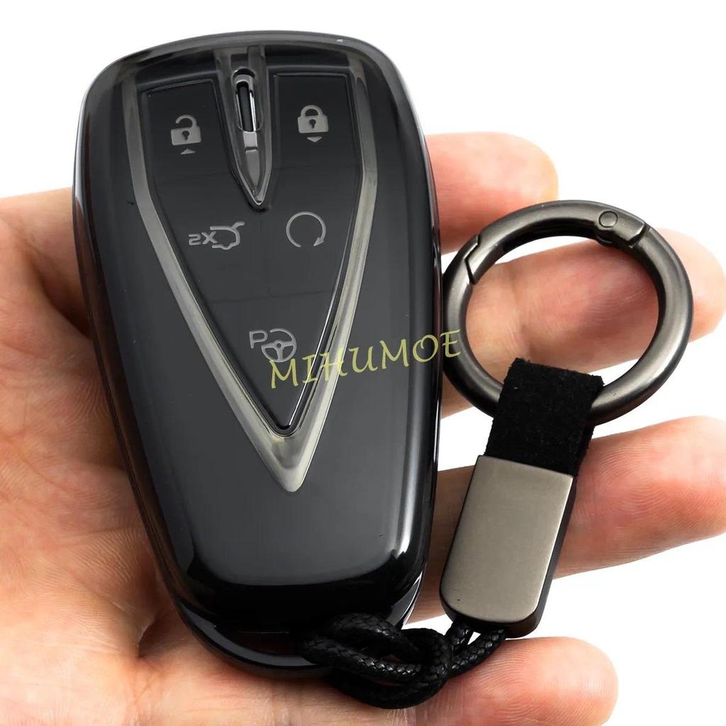 Preto Transparente Carro Remoto Chave Fob Caso Capa Corrente Para Changan CS35 CS55 CS75 Plus ...