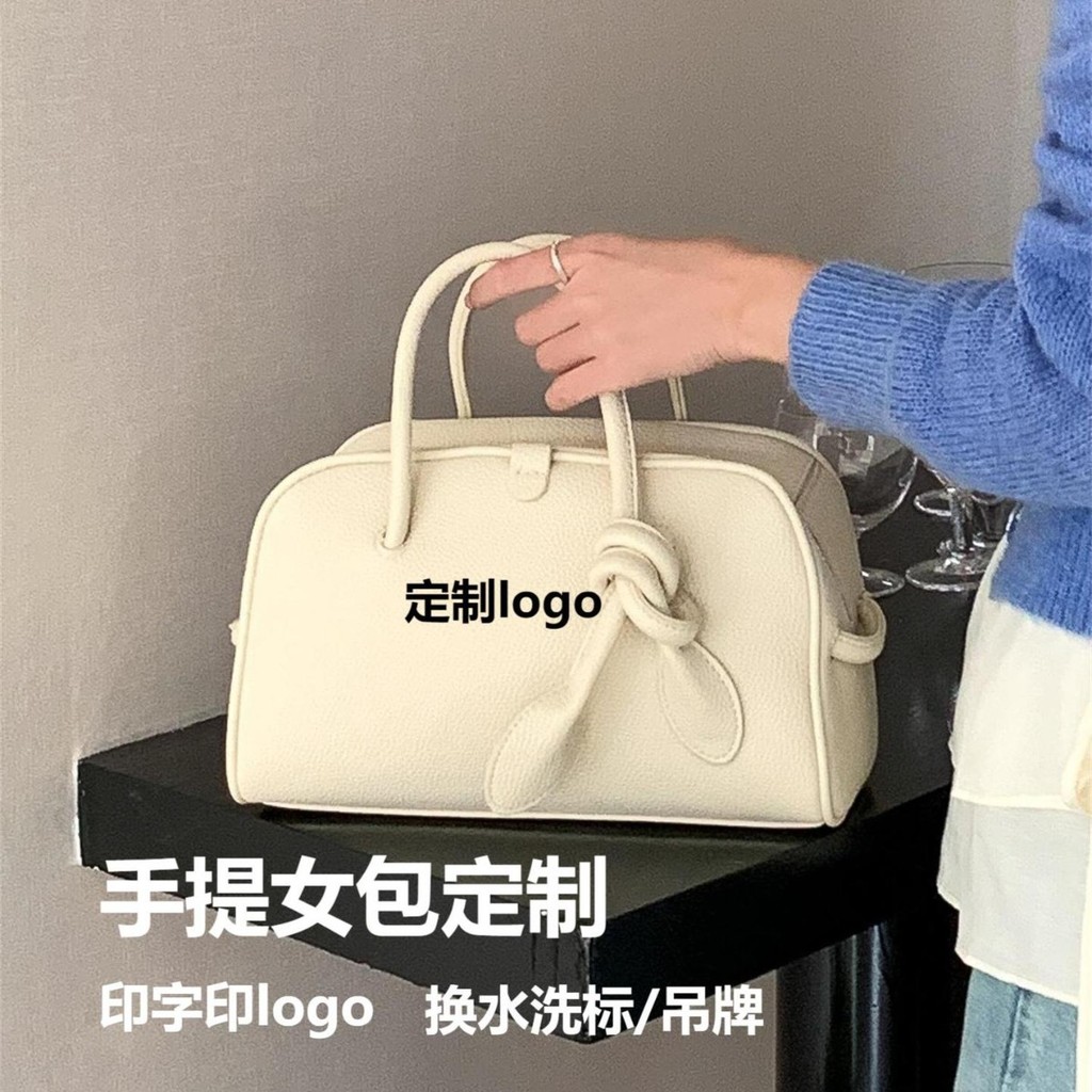 Bolsa de trabalho logotipo personalizado cor sólida PU Boston saco moda ...