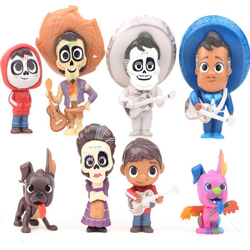 8pcs Coco Movie Action Figures Miguel Riveras Ernesto de la Cruz Hector ...