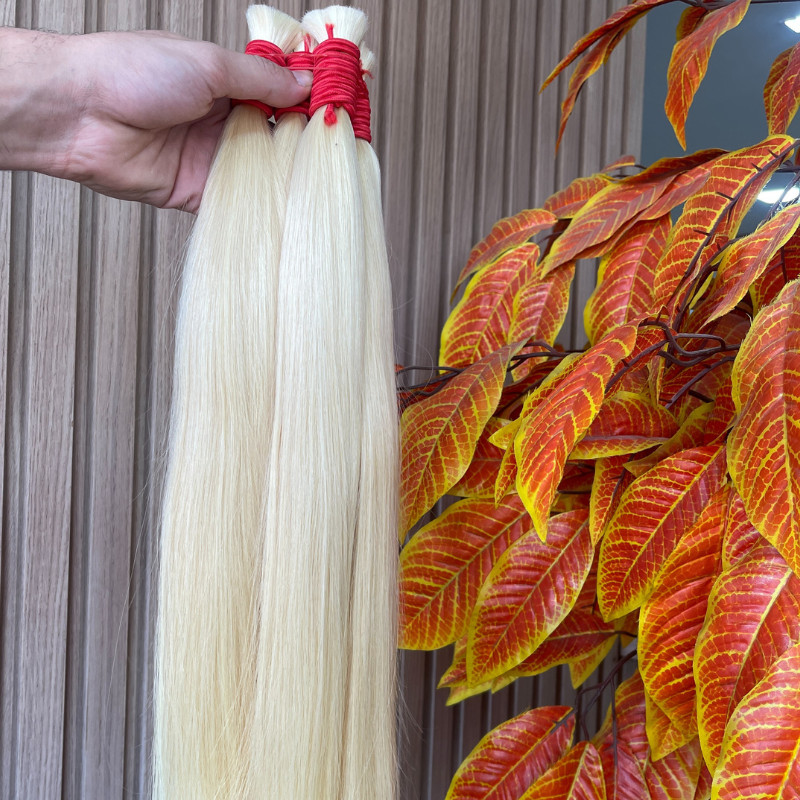Cabelo Humano Vietnamita Loiro 55cm 100g Mega Hair | Shopee Brasil