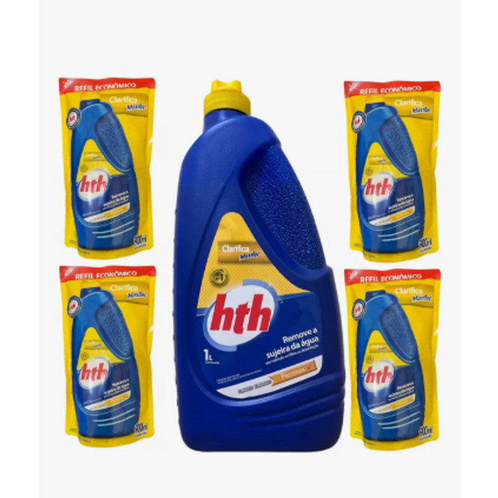 kit 1 HTH CLARIFICA MAXFLOC 1L + 5 max refil | Shopee Brasil