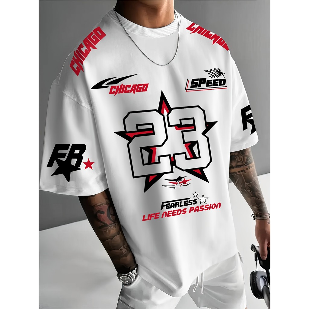 Camiseta Masculina Chicago 23 Racing Streetwear | Estilo Gringo ...