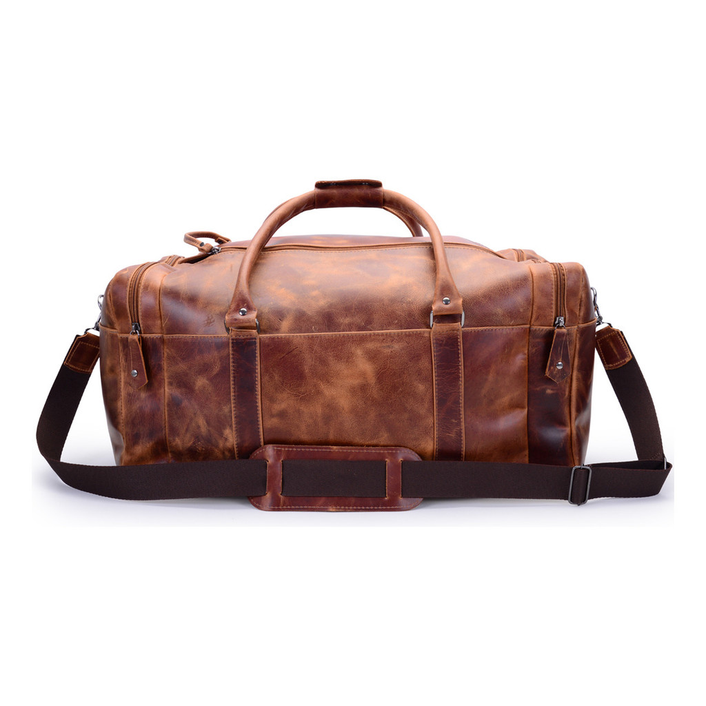 Bolsa Mala De Viagem Couro Legitimo , Forrada | Shopee Brasil