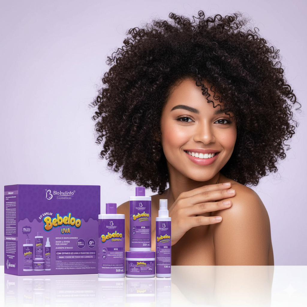 Kit Capilar 4 Itens Bebeloo Cheiro de Babaloo Uva Ação Antifrizz ...