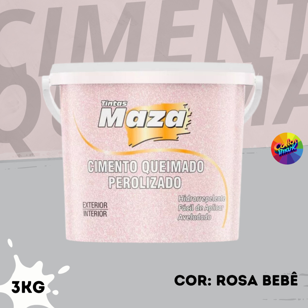 Efeito Cimento Queimado Perolizado Decorativo 3kg Cor Rosa Bebê Efeito ...