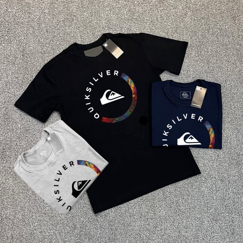 CAMISETA QUIKSILVER Surf Surfando para onda silver em Algodão - Estilo ...