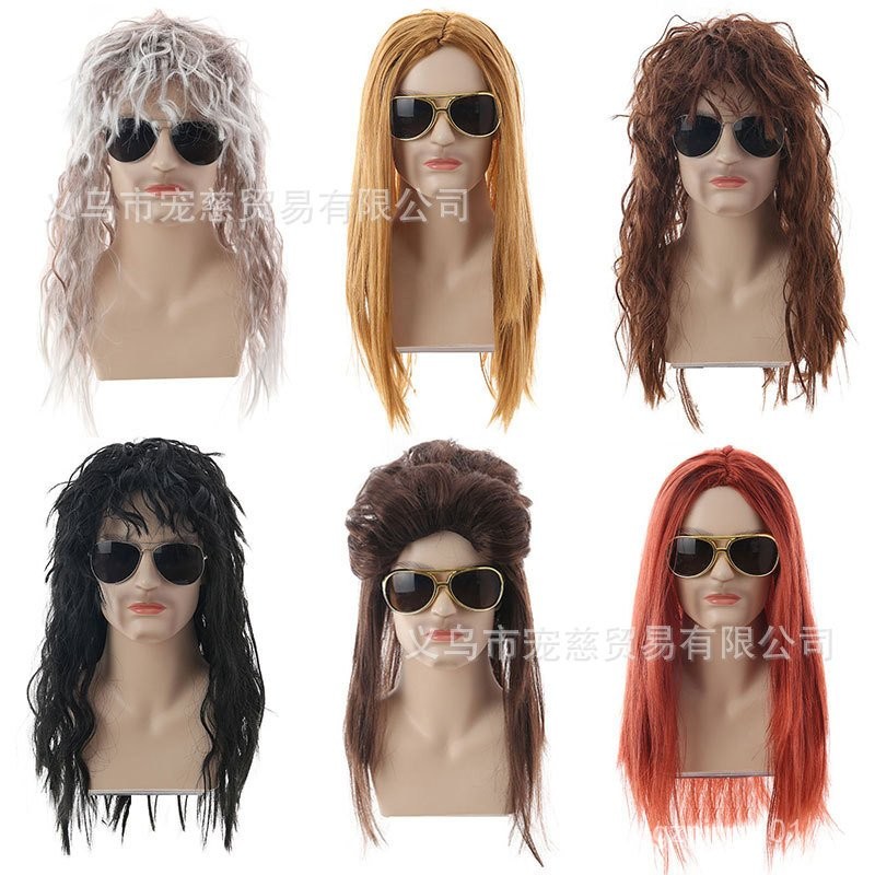 Peruca Punk COS de Halloween para Homens, Conjunto de Fantasia de ...