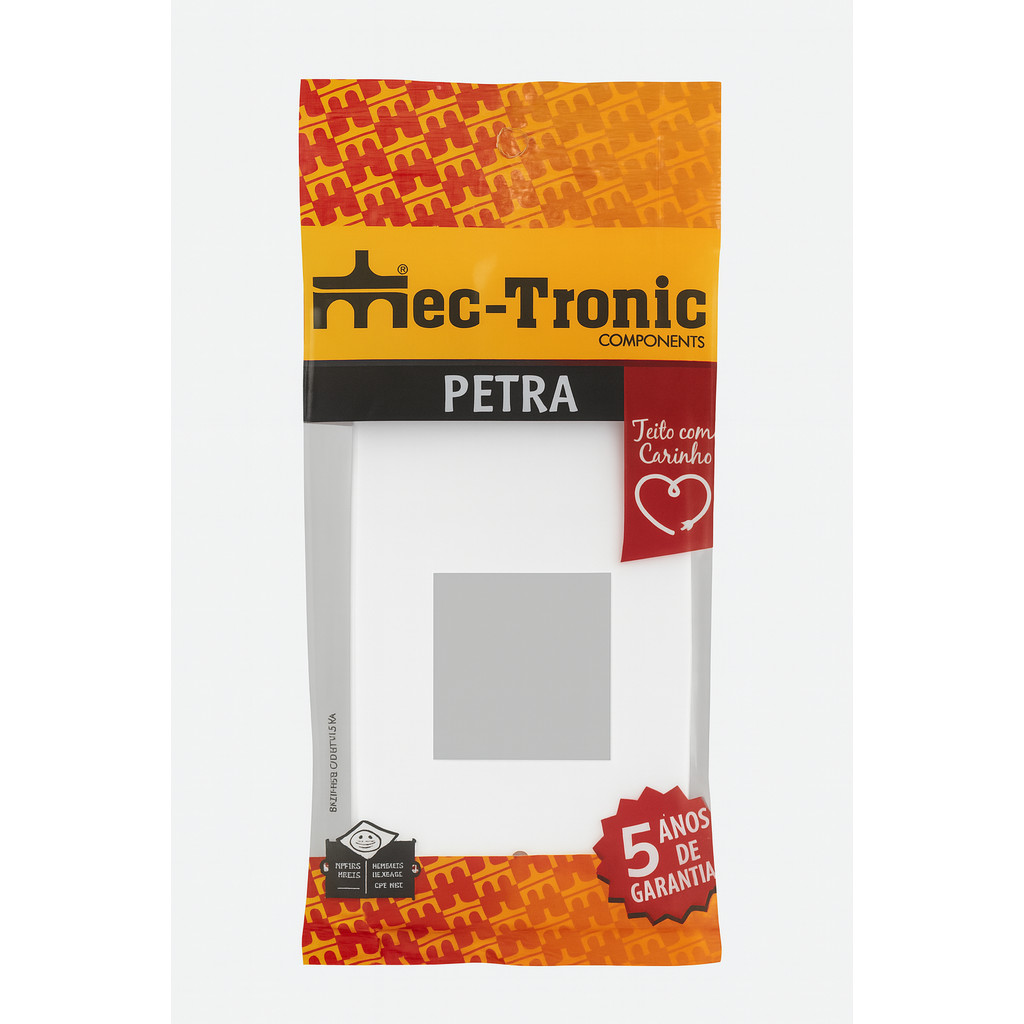Placa 4X2 Para 2 Modulos Branca Petra Mectronic | Shopee Brasil