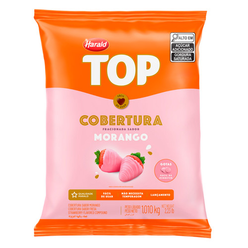 Cobertura Top Morango Gotas 1,01kg HARALD | Shopee Brasil