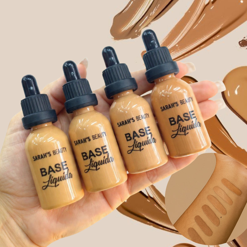 Base liquida alta cobertura Sarah Beauty Cobertura Natural | Shopee Brasil