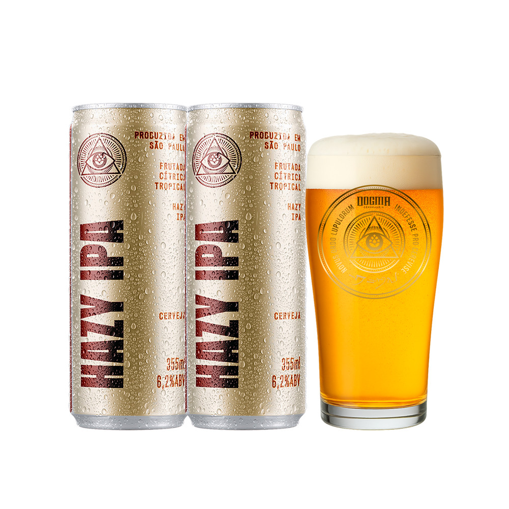 Kit 2 Hazy IPA Dogma 355ml + Copo Willy 320ml | Shopee Brasil
