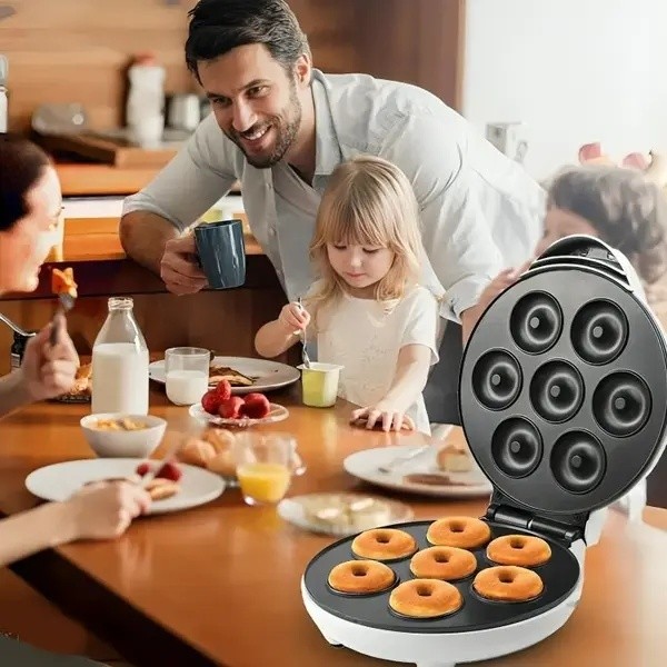 Mini Donut Maker A capacidade do café da manhã é 7 Mini Máquina de ...