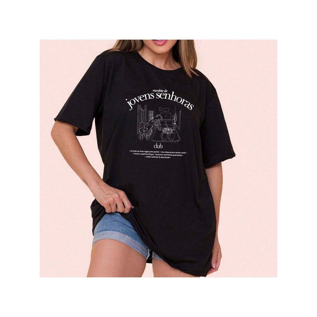 Camiseta Camisa 100%Algodão Estampa Descolada Jovens Senhoras Unissex ...