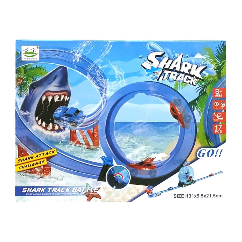 Pista Ataque Tubarão Looping Shark Track Battle Domni | Shopee Brasil