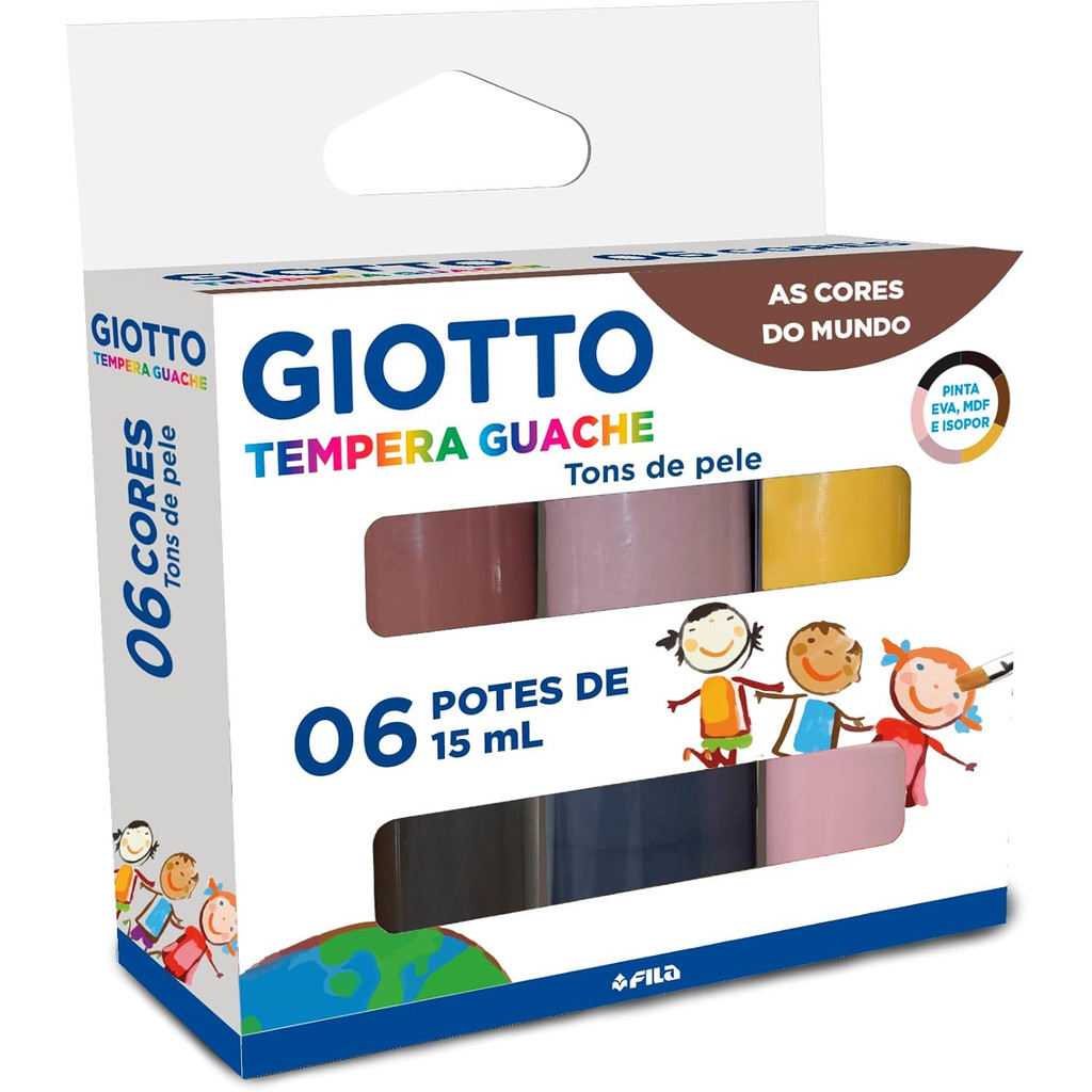 Guache Giotto 6 Cores Tons de Pele | Shopee Brasil