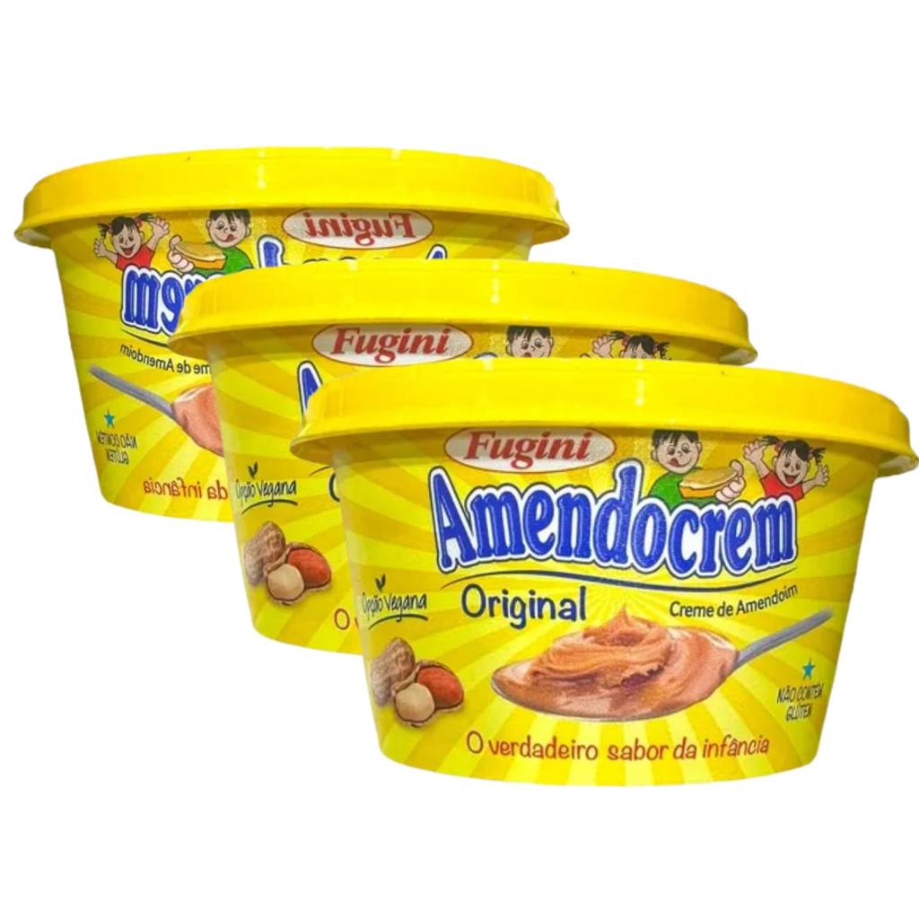 Creme Pasta Amendoim Amendocrem Fugini 200g - 3 Potes | Shopee Brasil