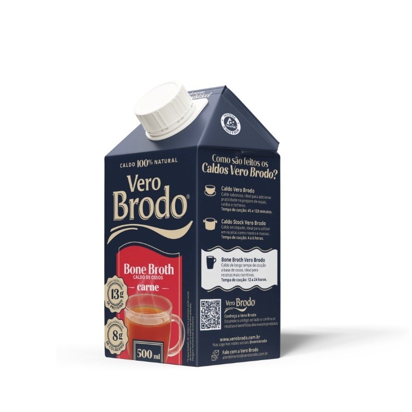 Caldo De Osso Bovino Bone Broth 500ml - Vero Brodo | Shopee Brasil
