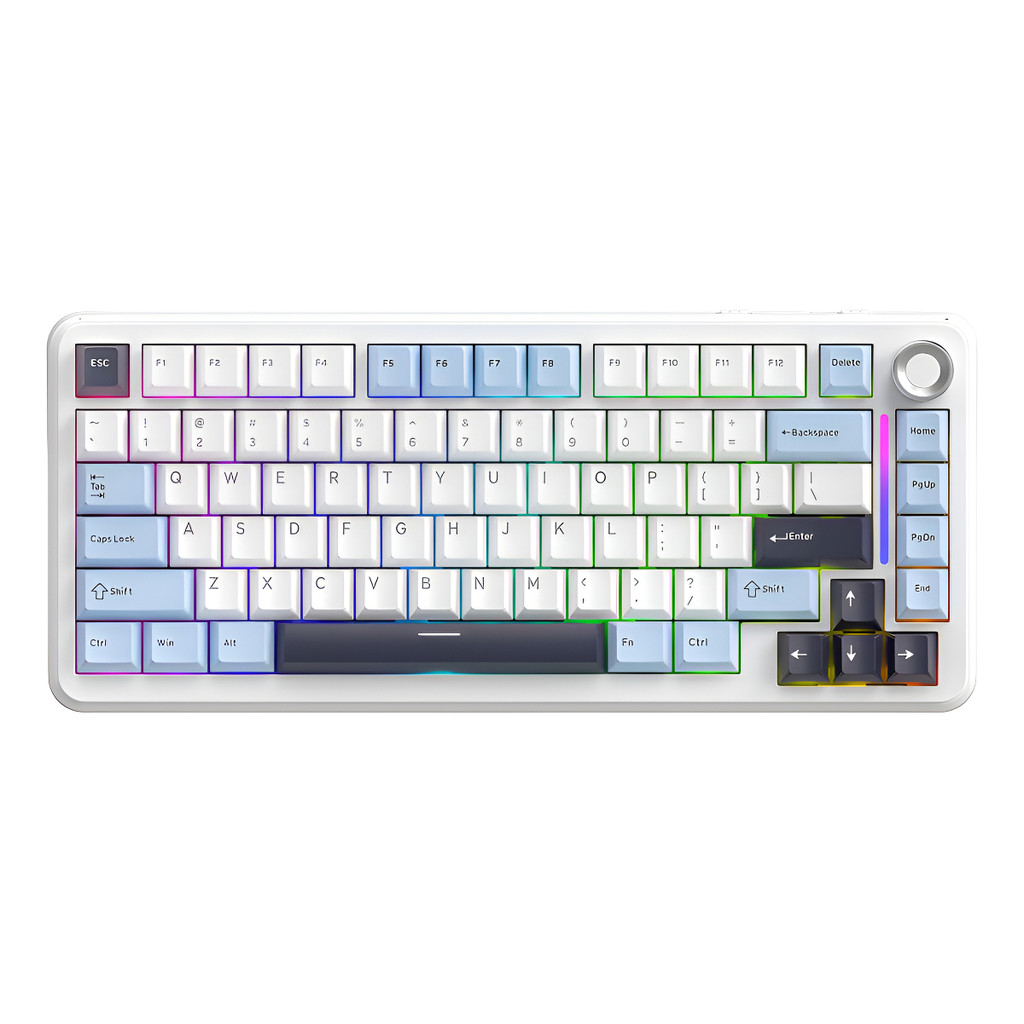 Teclado Mecanico Gamer F75 Sem Fio Tri Mode Rgb Free Wolf | Shopee Brasil
