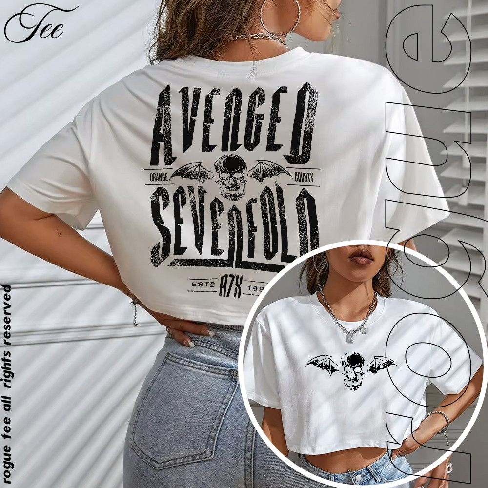 Blusa Cropped OVERSIZED T-shirt Orange County Avenged Sevenfold A7X ...