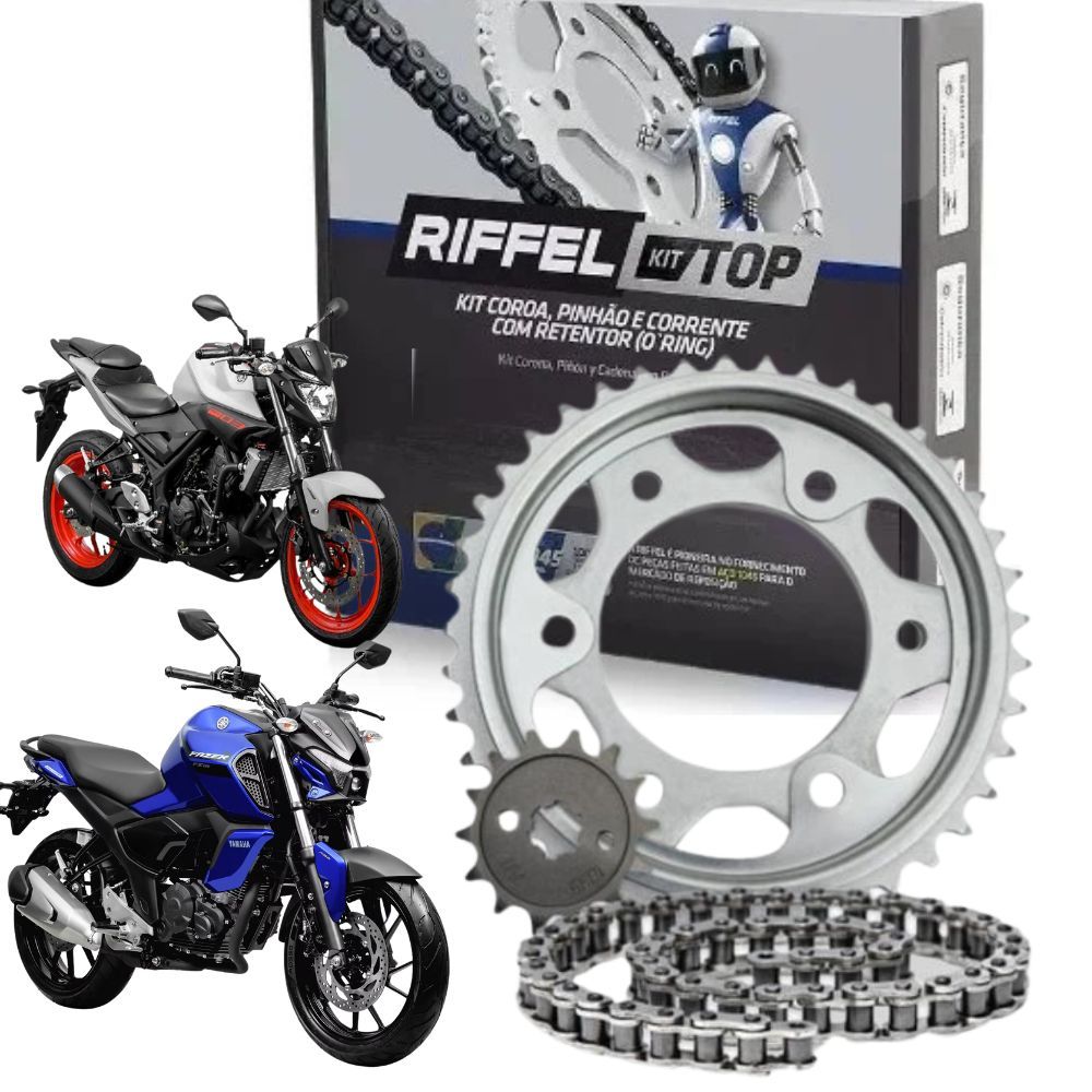 Kit Relação Yamaha Mt-03 Mt03 Yzf R3 2016 Aé 2025 Aço 1045 Transmissão ...