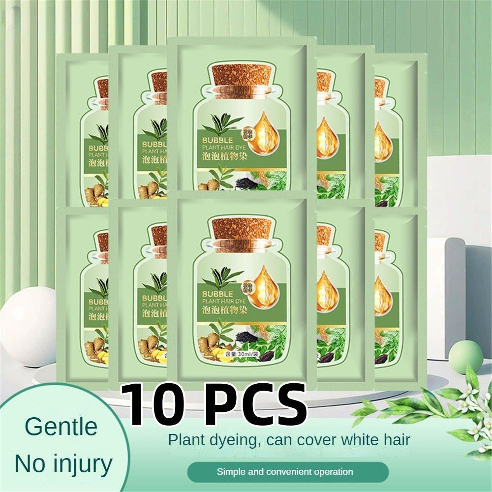 Pacote Com 10 Unidades De Shampoo Para Tintura De Cabelo , Ervas ...