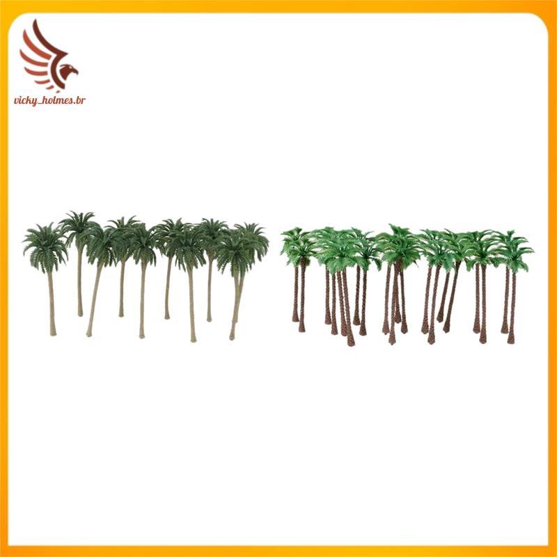 [vicky_holmes.br] 40 Peças Modelo De Palmeira De Coco Árvores/Cenário ...