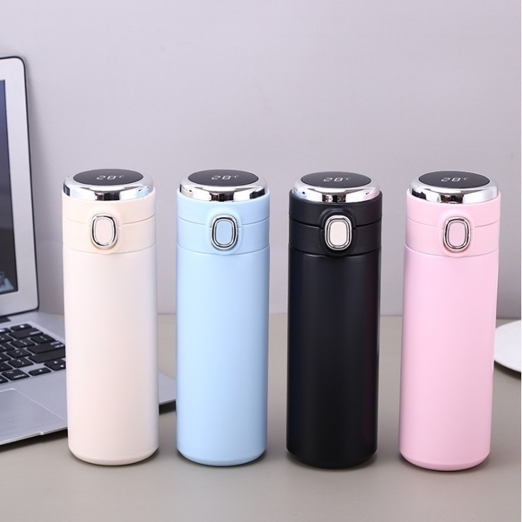 Garrafa Térmica de 420ML INOX Termometro Digital Led Indicador Temperatura | Shopee Brasil