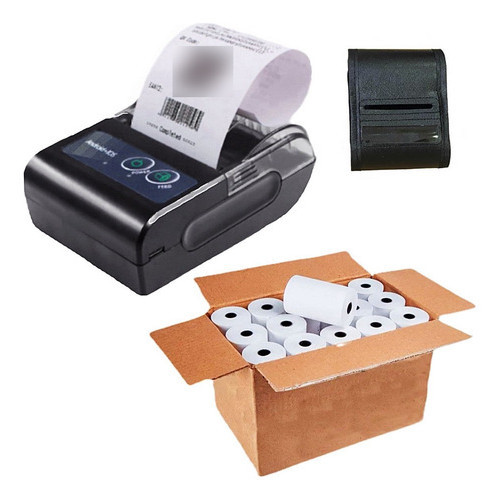 Mini Impressora Bluetooth Termica 58mm + 30 Bobinas Lisa | Shopee Brasil