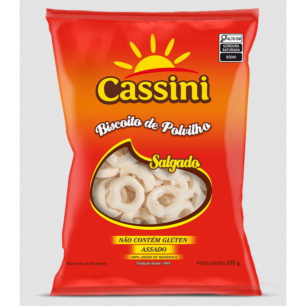 Biscoito De Polvilho Salgado Argola Cassini 200g | Shopee Brasil
