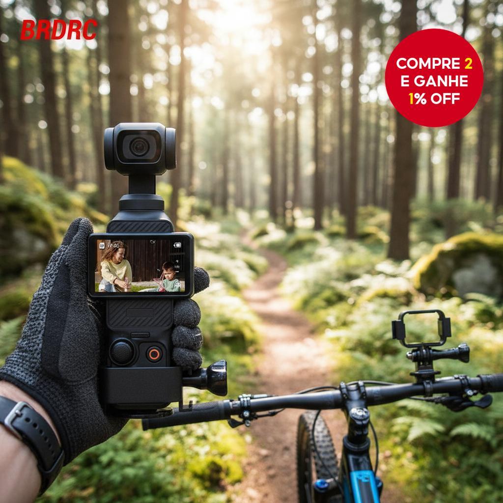 Adaptador de Montagem Dupla Sapata Fria BRDRC para DJI Osmo Pocket 3 ...
