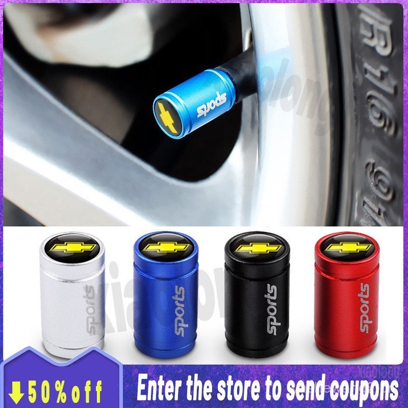 4 Unidades para Tampa de Válvula de Pneu de Carro Chevrolet / Roda de ...